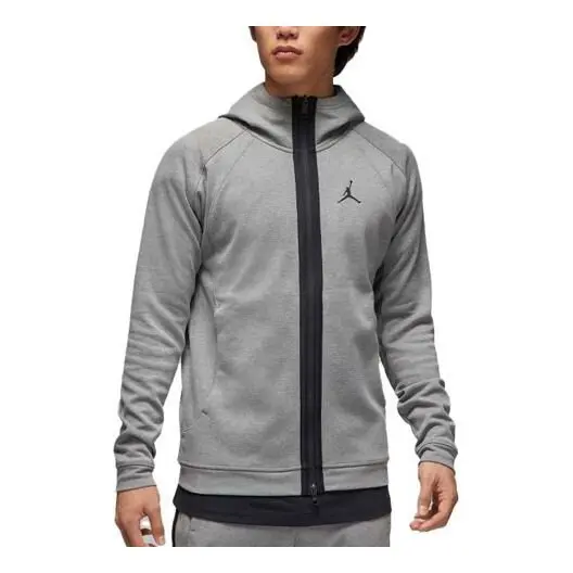 JORDAN Dri-fit Sport Fleece Full-zip Hoodie - Grey