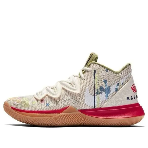 Nike Bandulu X Kyrie 5 "embroidered Splatters" Sneakers - Cream