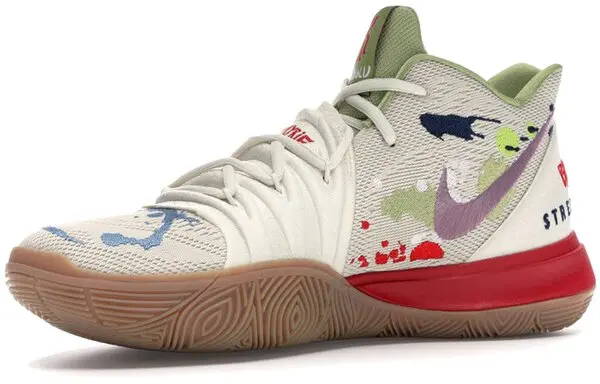 Nike Bandulu X Kyrie 5 "embroidered Splatters" Sneakers - Cream