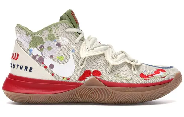 Nike Bandulu X Kyrie 5 "embroidered Splatters" Sneakers - Cream