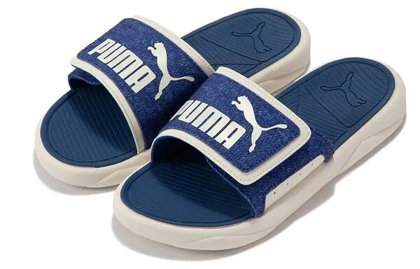 PUMA Royalcat Comfort Slides Denim - Blue/white