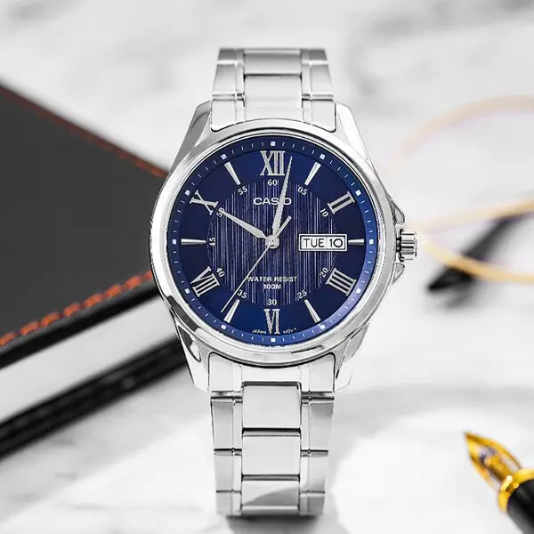 Casio Stainless Steel Analog Watch - Blue