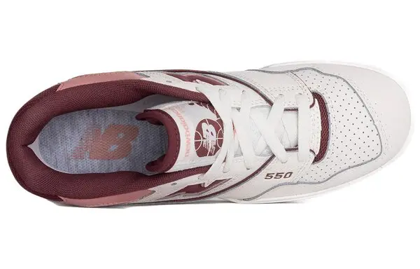 NEW BALANCE 550 Sneakers - White/washed Burgundy