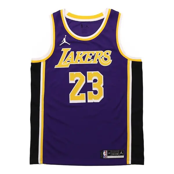 JORDAN Los Angeles Lakers Lebron James Statement Jersey - Purple