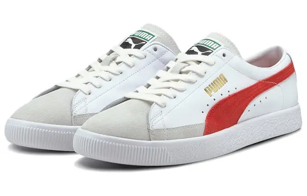 PUMA Basket Vintage Casual Shoes - White/gray/red