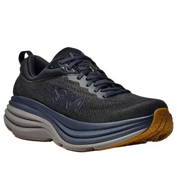 Hoka One One Bondi 8 Athletic Sneakers - Black/iron Ore