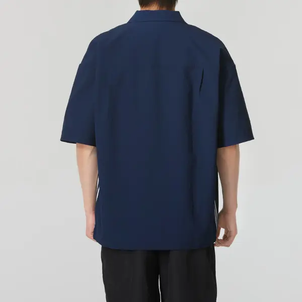 Adidas Originals Graphic Shirt Asia Sizing 'navy Yellow - Navy/yellow