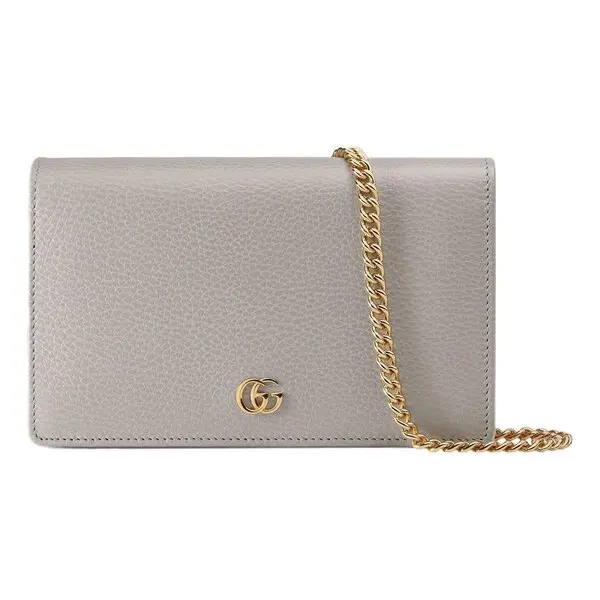 Gucci Gg Marmont Mini Chain Bag - Light Grey