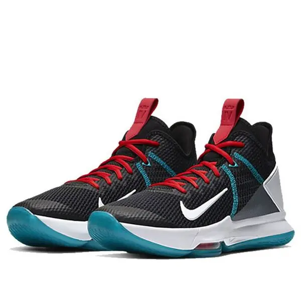 Nike Lebron Witness 4 Ep Basketball Sneakers - Black/white-chile Red