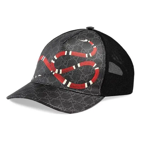 Gucci Kingsnake Gg Baseball Cap - Black