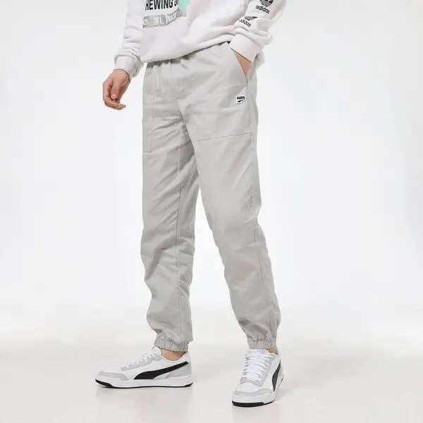 PUMA Downtown Small Logo Pants 'grey Black