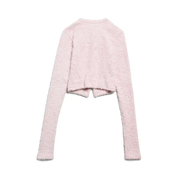 Balenciaga Cropped Cardigan - Pink