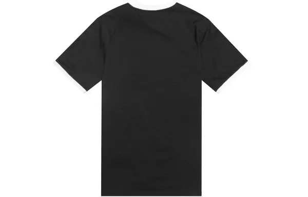 Adidas Originals 3-stripes Tee Casual Loose Round Neck Logo Stripe Short Sleeve - Black