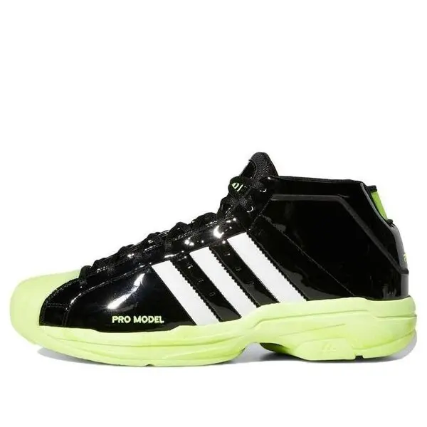 Adidas Pro Model 2g High Top Sneakers - Black/white/yellow