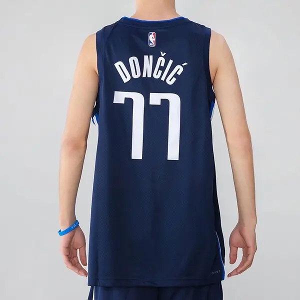 Nike Dallas Mavericks Doncic No. 77 Nba Basketball Jersey 20-21 Season Fan Edition - Dark Blue