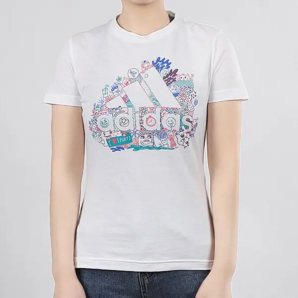Adidas Multi-color Printing Short Sleeve T-shirt