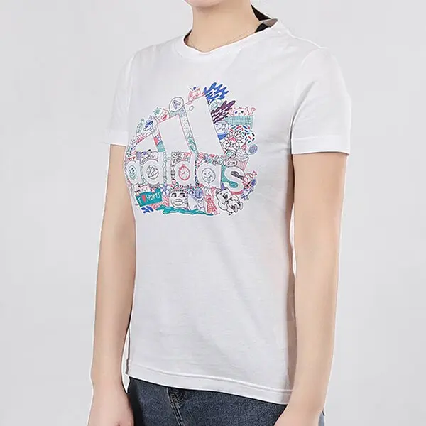 Adidas Multi-color Printing Short Sleeve T-shirt