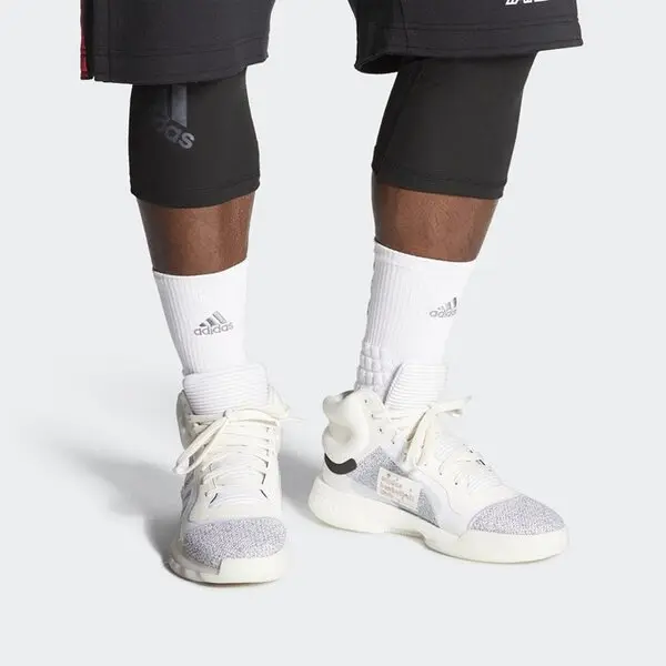 Adidas Marquee Boost High-top Sneakers - White/grey