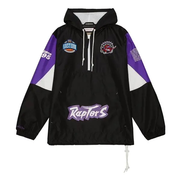 Mitchell & Ness X Nba Toronto Raptors Pullover Anorak - Black