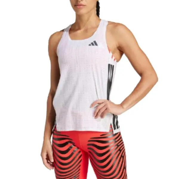 Adidas Adizero Running Singlet - White