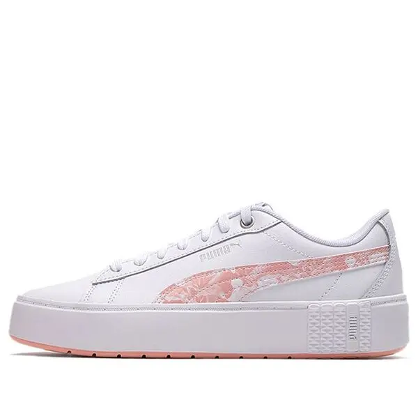 PUMA Smash Platform V2 Untamed Su Shoes - White/pink