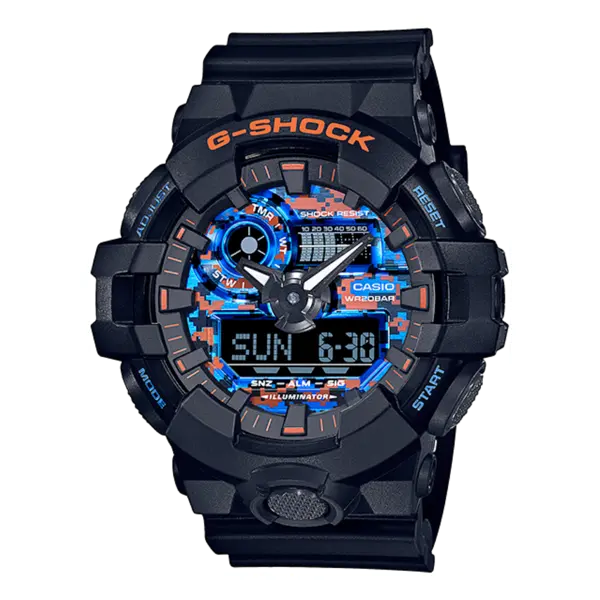 Casio G-shock Analog-digital Watch - Redblueblack