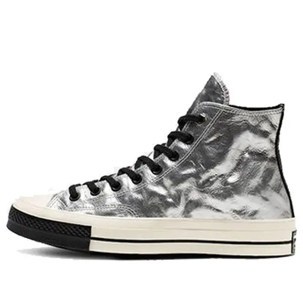 CONVERSE Chuck 70 Hi Metallic Sneakers - Silver