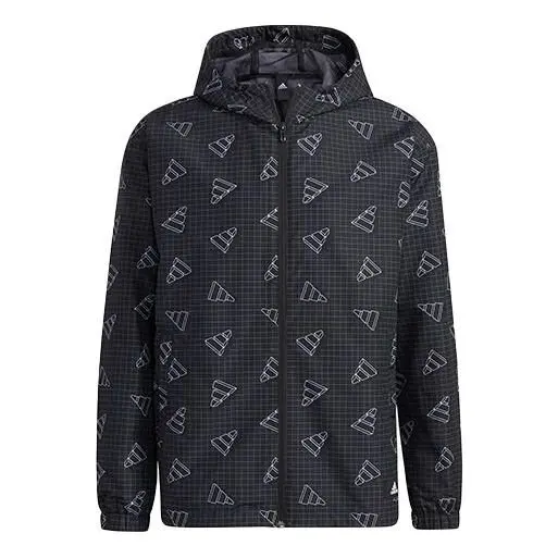 Adidas Full Print Hooded Zip-up Jacket
