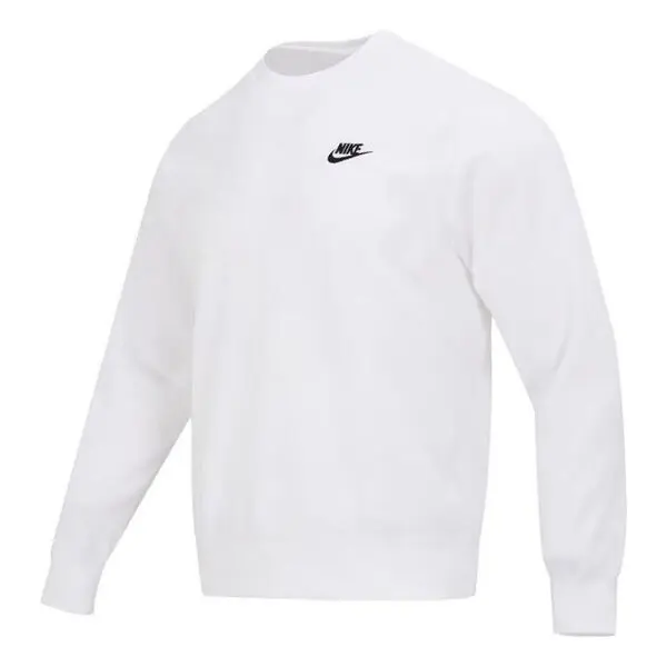 Nike Club Sweatshirt With Embroidered Logo - White