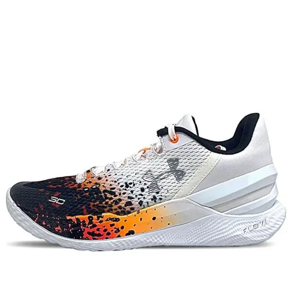 Under Armour Curry 2 Low Flotro "chef Curry" Basketball Shoes - White/black/orange
