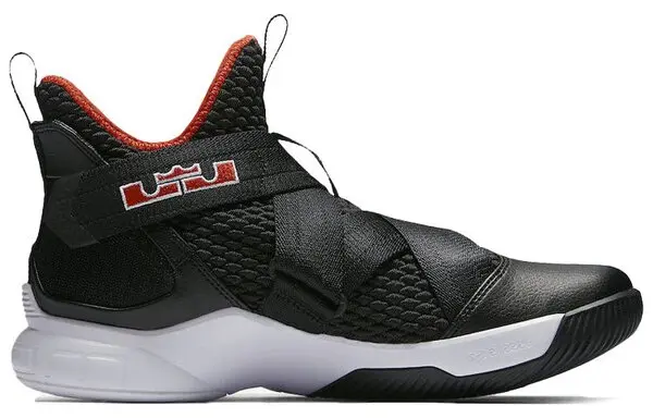 Nike Lebron Soldier 12 High Top Athletic Sneakers - Black