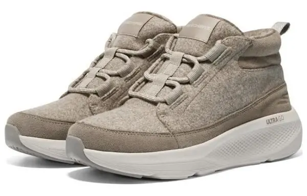 Sketchers Ultra Go High Top Sneakers - Beige/brown