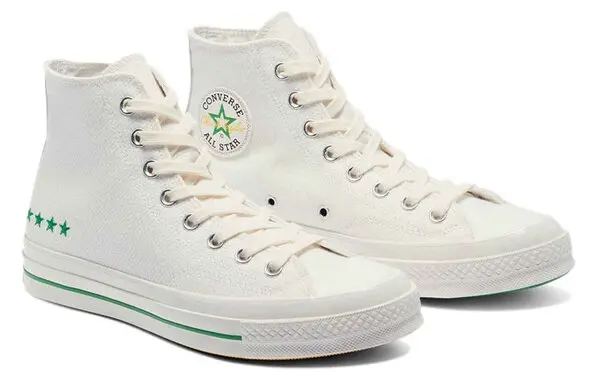 CONVERSE Chuck 70 Hi Sneakers - White/green