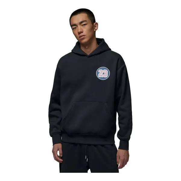 JORDAN Air Fleece Pullover Hoodie - Black