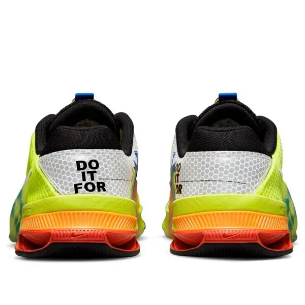 Nike Metcon 7 Amp "volt Bright Spruce Checkered" Athletic Sneakers - Yellow/white