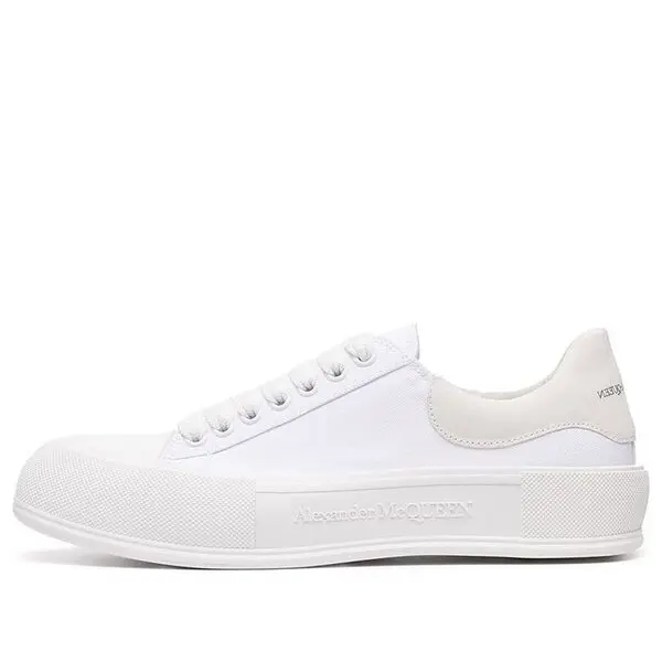 Alexander McQueen Deck Skate Plimsoll Lace Up Sneakers - Optic White