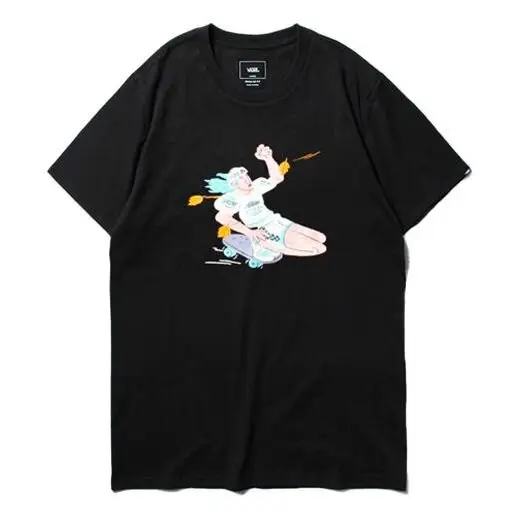 VANS Asian Artist Crossover Series Cartoon Printing Round Neck Short Sleeve - Black
