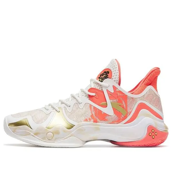 ANTA Shock Wave 4 'zhao Cai Jin Bao' Sneakers - Beige/gold/orange