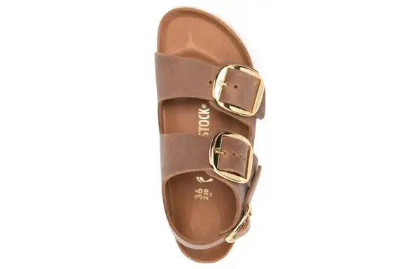 BIRKENSTOCK Milano Big Buckle Sandals - Brown