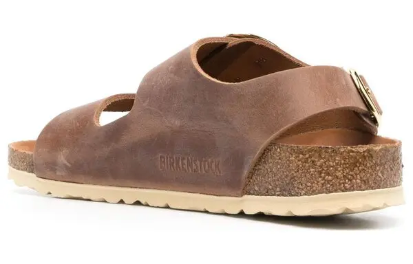BIRKENSTOCK Milano Big Buckle Sandals - Brown