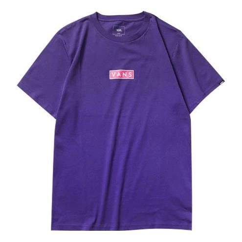 VANS Short Sleeve Logo Print T-shirt - Purple