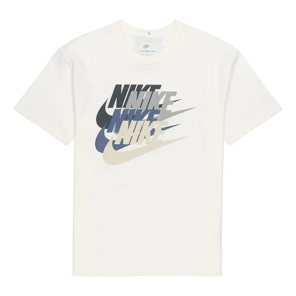 Nike As Nsw Prem Ss Tee Athleisure Casual Sports Logo Printing Short Sleeve White T-shirt - Multi-color