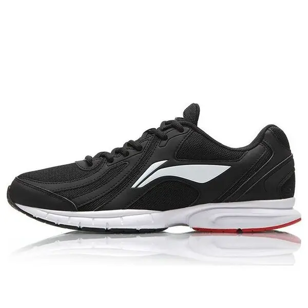 LI-NING One Piece Lightweight Running Shoes - Black/white/red