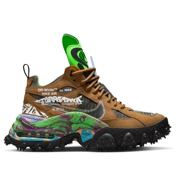 Nike X Off-white Air Terra Forma "wheat" High Top Sneakers - Brown/grey/green