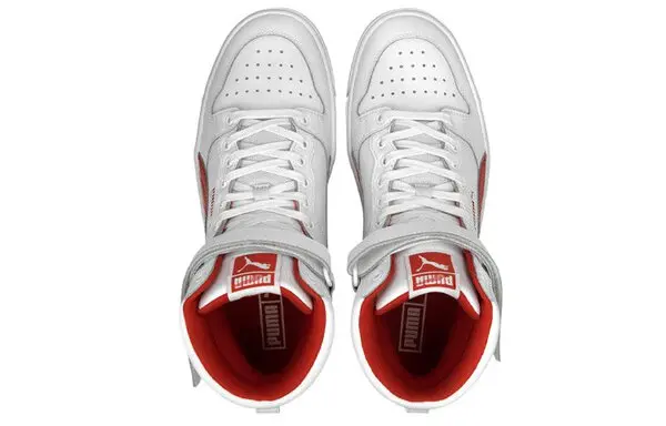 PUMA Sky Lx Mid High-top Sneakers - White/red