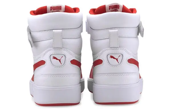PUMA Sky Lx Mid High-top Sneakers - White/red