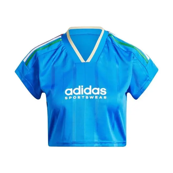 Adidas Tiro Cut 3-stripes Crop Jersey - Blue/white