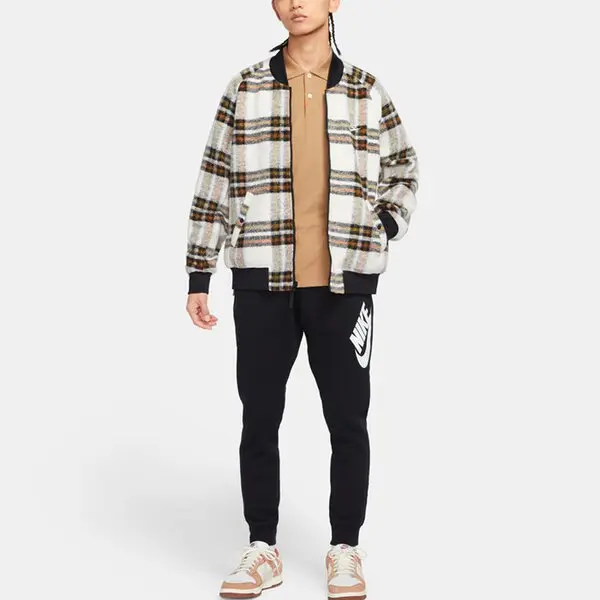Nike Plaid Reversible Bomber Jacket