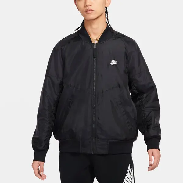 Nike Plaid Reversible Bomber Jacket
