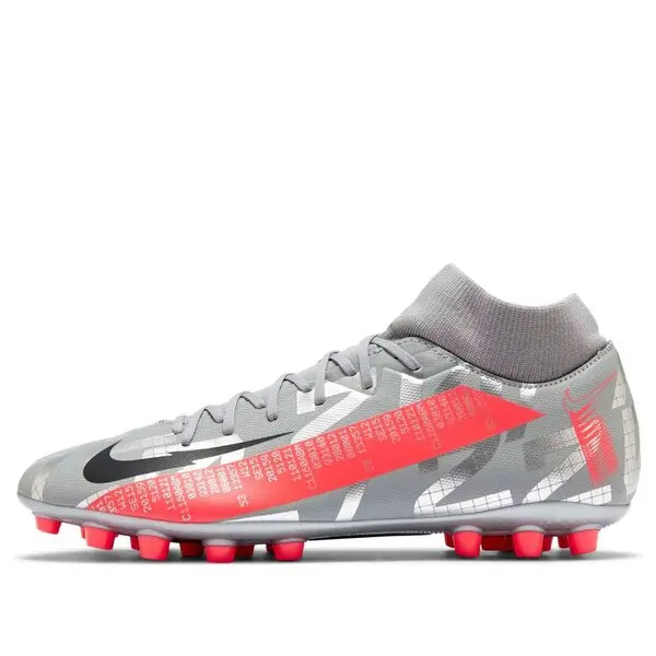 Nike Mercurial Superfly Ag Artificial Grass Soccer Cleats - Grey/silver/pink